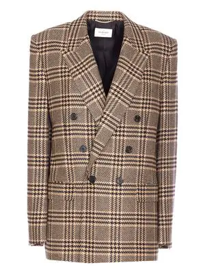 Saint Laurent Checked Outerwear For Women