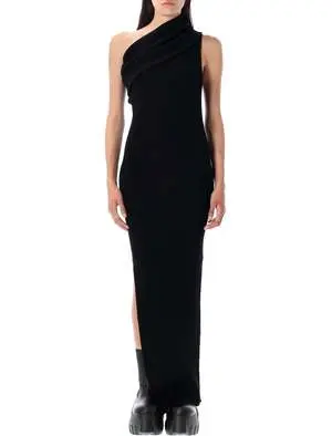 Rick Owens Athena Dress Compact Rib Knit - Black