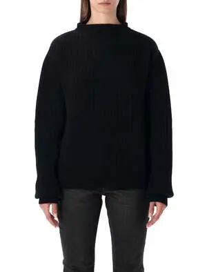 Rick Owens Ribbed High Neck Sweater