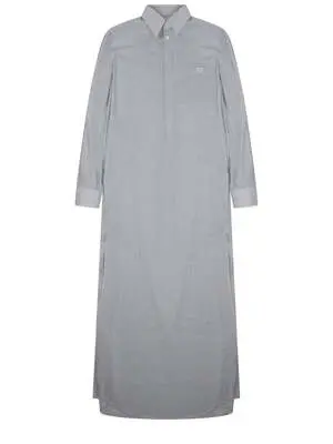 Celine Long Cotton Shirt Dress - Grey