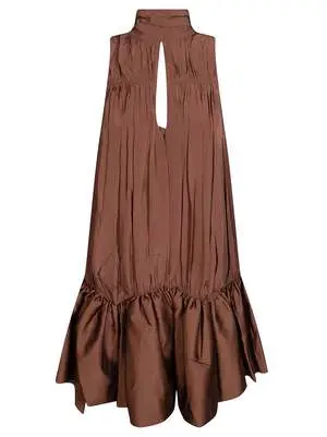 ROTATE BY BIRGER CHRISTENSEN Net Sustain One-shoulder Ruffled Ruched Recycled-chiffon Mini Dress