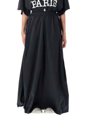 Balenciaga Embroidered Logo Maxi Skirt - Washed Blue
