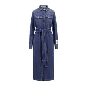 GOLDEN GOOSE Denim Shirt Dress With Belt - 50100