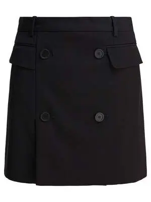 Balenciaga Decorative-buttons Mini Skirt - Black