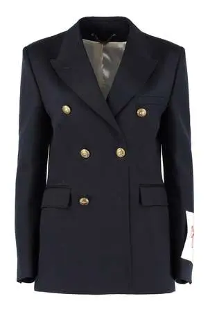 GOLDEN GOOSE Diva Double-breasted Blazer With Peak Lapels