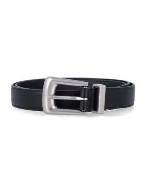 Saint Laurent Folk Belt In Smooth Leather