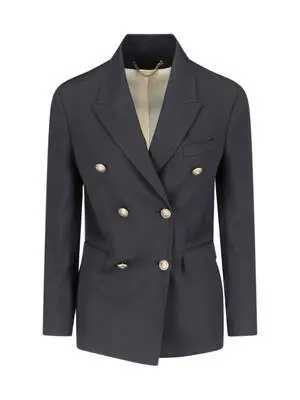 GOLDEN GOOSE GOLDEN GOOSE Double-Breasted Wool Blazer With Gold-Tone Button Detailing