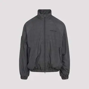 Balenciaga Nylon Zip-up Jacket - Grey