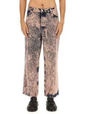 ÉTUDES District Overdyed Wide Leg Jeans - Pink