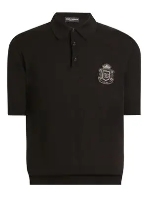 Dolce & Gabbana Cotton Polo Shirt - Black