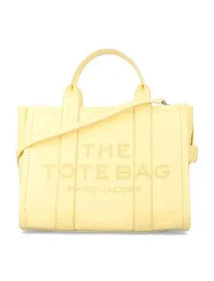 Marc Jacobs Medium Leather Tote Handbag - Custard