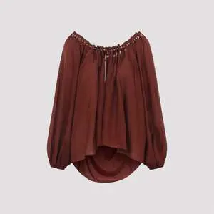 Zimmermann Gathered Silk Blouse
