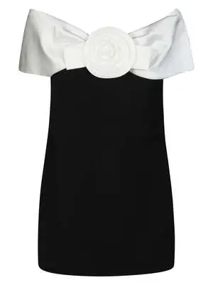 SELF-PORTRAIT Elegant Mini Suit With Floral Detail - Nero