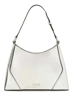 Staud Linda Shoulder Bag In Metallic Leather