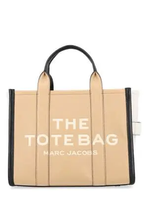 Marc Jacobs Leather Tote Bag - Beige