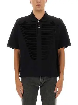Alexander McQueen Button-fastening Polo Shirt - Black