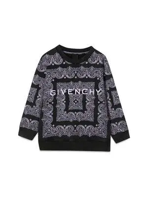 Givenchy Crewneck Sweatshirt With Bandana Print And Logo - Black
