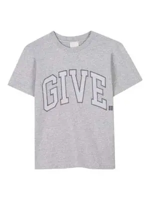 Givenchy Give" Logo T-shirt - Grey