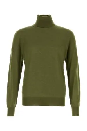 Saint Laurent Wool-cashmere-silk Turtleneck Sweater - Green