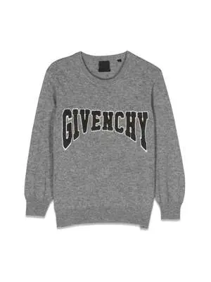 Givenchy Logo-appliqué Marl-knit Jumper