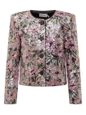 SELF-PORTRAIT Sequined Floral Embroidered Jacket - Multi