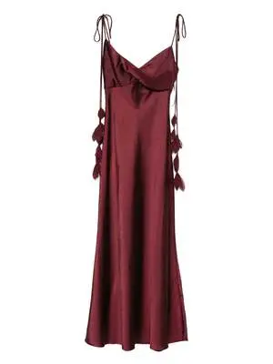 SELF-PORTRAIT Mini Floral Satin Dress - Red