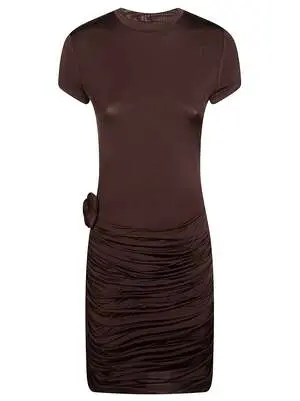 ROTATE BY BIRGER CHRISTENSEN Ruched Knit Dress
