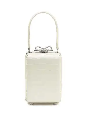 SELF-PORTRAIT Mini Leather Clutch Bag - Cream