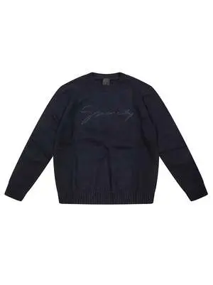 Givenchy Logo Wool And Cashmere Sweater - Blu