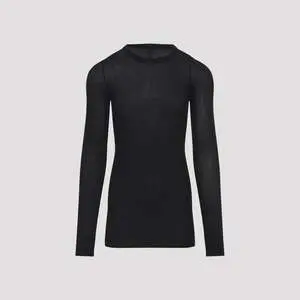 Rick Owens Ribbed Long Sleeve T-shirt - Black