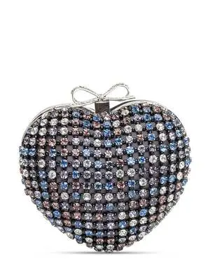SELF-PORTRAIT Embellished Heart Clutch