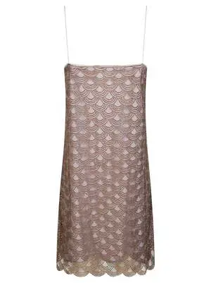 ROTATE BY BIRGER CHRISTENSEN Scalloped Sequin Mini Dress In Polyester