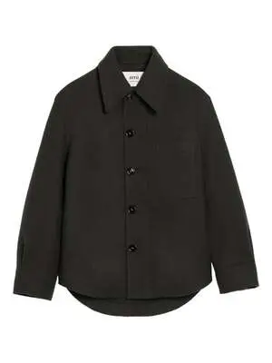 AMI Paris Buttoned Outerwear Jacket For Fw25 Collection - Anthracite