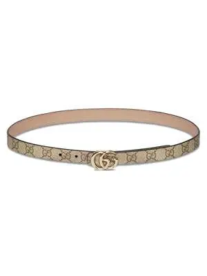 GUCCI Gucci GG Supreme Mini Belt With Double G Buckle