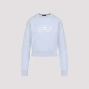 Balenciaga Cropped Wool Pullover - Blue