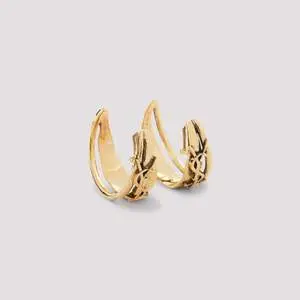 Saint Laurent Large Cassandre Earrings In Metal