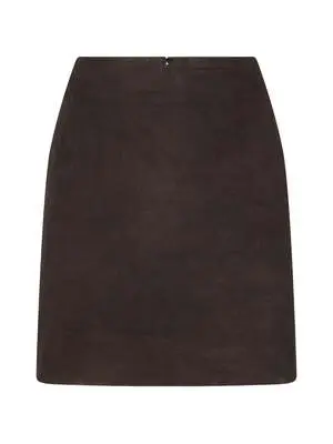 ROTATE BY BIRGER CHRISTENSEN High Waist Mini Skirt With Zip Closure Size - Marrone
