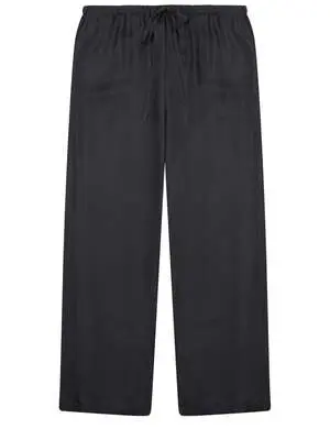 ALYSI Silk Trousers With Adjustable Waist - Charcoal