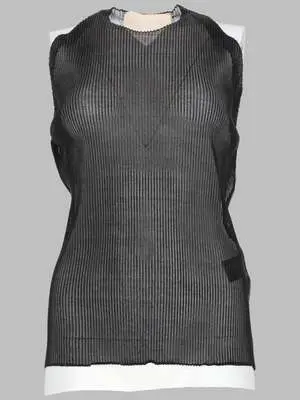 CIRCUS HOTEL Sleeveless Lurex Top - Black