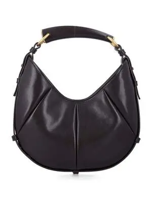 Saint Laurent Mini Soft Hobo Handbag In Calfskin - Brown