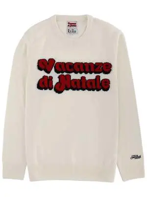 MC2 SAINT BARTH Graphic Crewneck Wool-blend Sweater - Grey