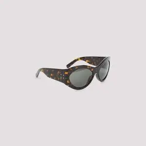 Saint Laurent Geometric-frame Tortoiseshell Sunglasses - Brown