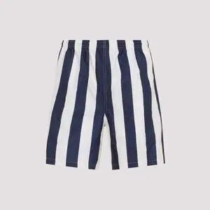 AMI Paris Striped Swim Shorts - White