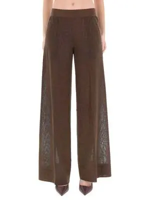 CIRCUS HOTEL Tailored Wide Leg Trousers - Brown