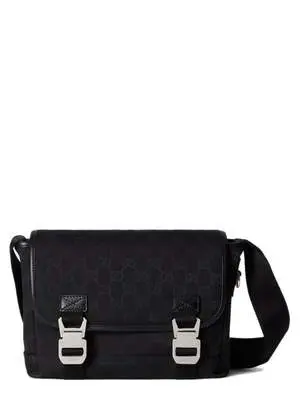 Gucci Mini Gg Canvas Messenger Bag - Black