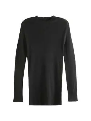 Rick Owens Ribbed Wool Crewneck Sweater - Black