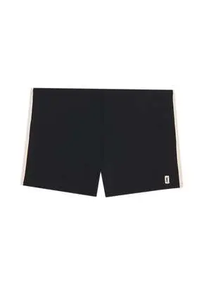Saint Laurent Contrast Piping Embroidered Hem Mini Couture - Black