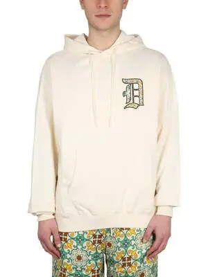 Drole De Monsieur Logo Hoodie With Drawstring - Beige
