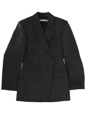 Alexander Wang Wool Fitted Blazer Dress - Black