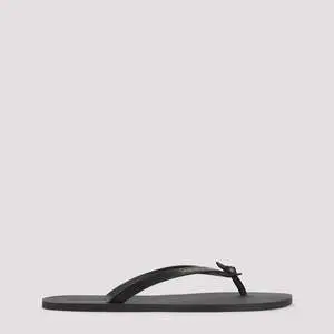 Saint Laurent Pool Flip-flops In Smooth Leather With Knot Detailing